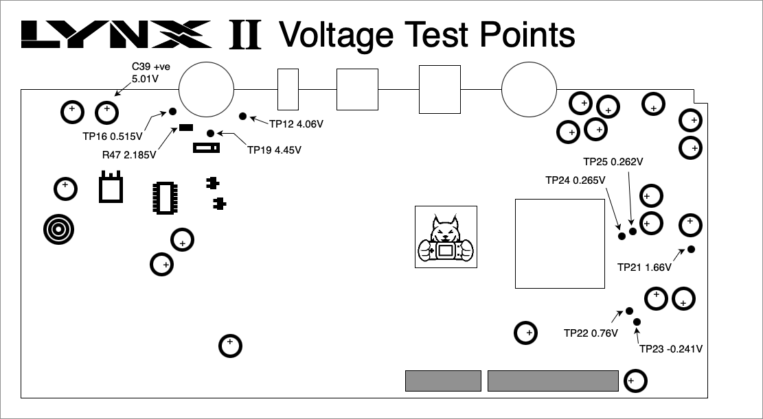 Atari Lynx Model 2 Voltage Test Point Measurements Atari Lynx Vault